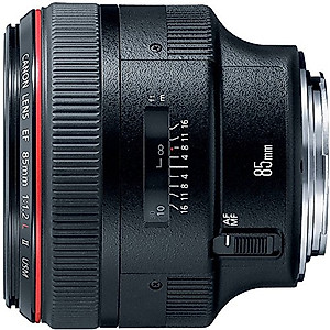 Canon EF 85mm f1.2L II USM Lens for Canon DSLR Cameras - Fixed (Renewed)