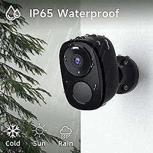 Rraycom 4Pack Security Cameras Outdoor Wireless, 2K Battery Powered Camera for Home Security, Cloud/SD(up to 256G), AI Motion Detection, Color Night Vision,2-Way Audio, Compatible with Alexa Black
