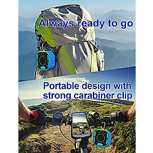 DuoTen Shower Speaker, IPX7 Waterproof Portable Bluetooth Wireless Speaker Shower Radio with Loud Stereo Sound, LED Display, Light Show, Suction Cup, Sturdy Hook for Home, Party, Outdoor, Travel, Pool