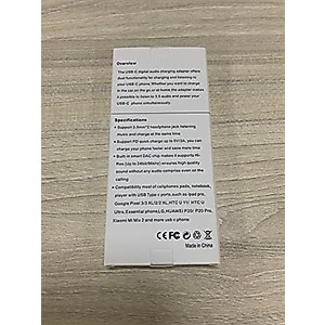 UWECAN USB C Headphone Adapter,3 in 1 USBC to 3.5mm Dual Headphone Jack Adapter for Stereo,USB-C Audio Adapter with Type-c Fast Charging Port,Headphone Splitter Compatible iPad Pro,Samsung,Google,etc