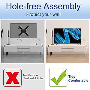 TV Stand Base for Hisense TV Legs, Base Stand for Hisense 32" 43" 50" 55" 58" 60" 65" Smart TV, for 32H4030F3 43R6E3 50R6E3 50A6G 55A6G 55U6G 55H6570G 58R6E3 58H6870 65R6E1, TV Stand Legs for Hisense