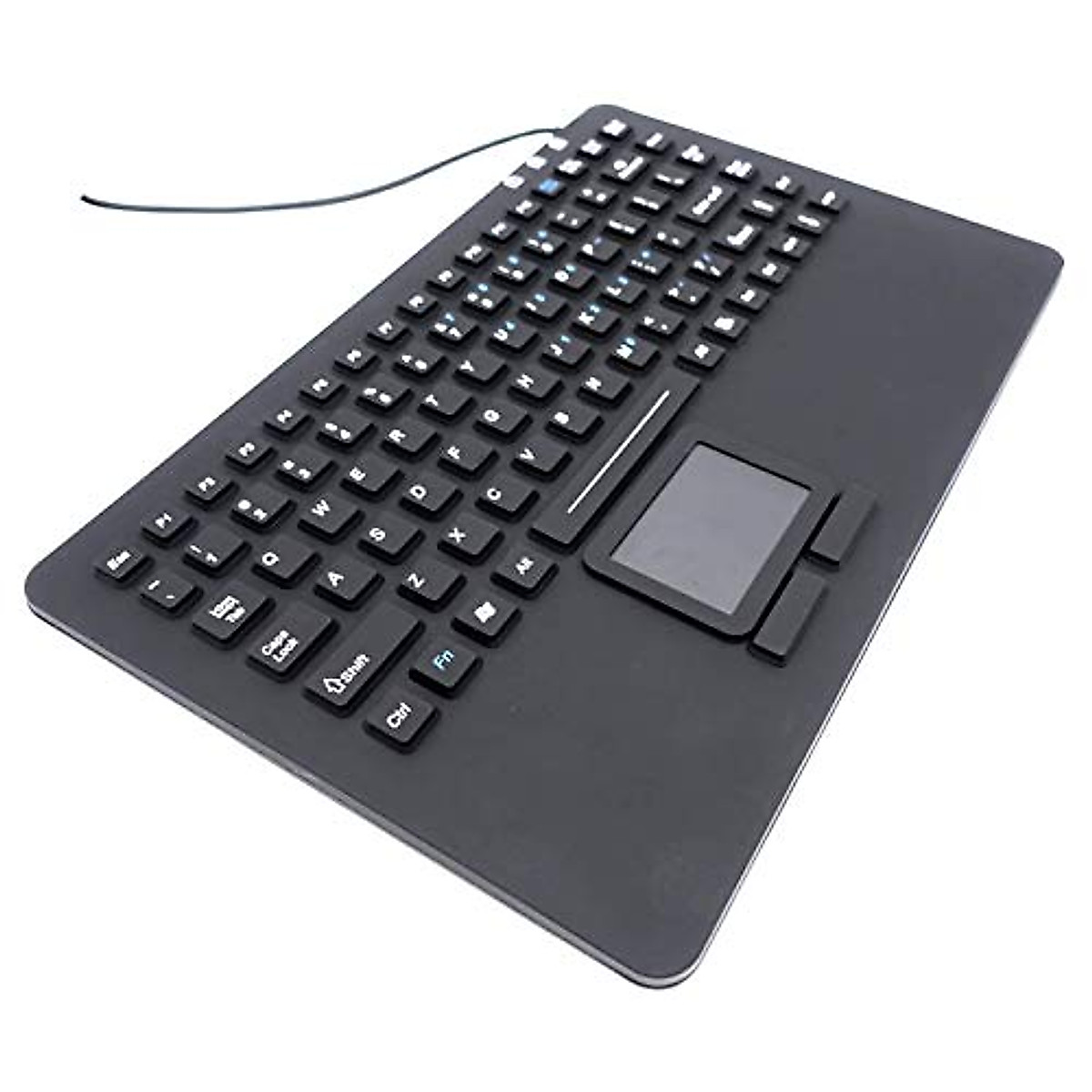 Industrial Computers Inc. Mini Keyboard with Touchpad IP68 Waterproof Rugged Silicone KBSI-87-TP