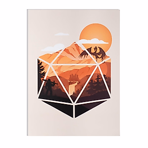 Glassstaff Birthday Greeting Card with d20 dice envelope for Dungeons and Dragons - DnD Dice postcard gift dnd birthday decorations dnd gifts for men, women and dm/gm dungeon master