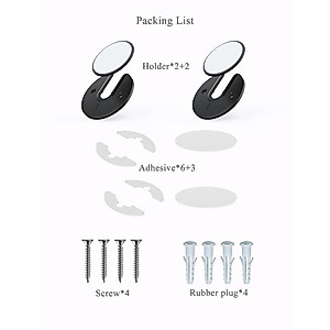 NOTMBESTM Universal Tablet Wall Mount Adjustable 90 Degrees Rotating Tablet Holder Fit for ipad/Kindle/e-Reader and More(2Pack)(Black)