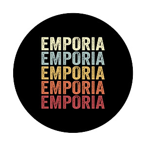 Emporia Virginia Emporia VA Retro Vintage Text PopSockets Swappable PopGrip