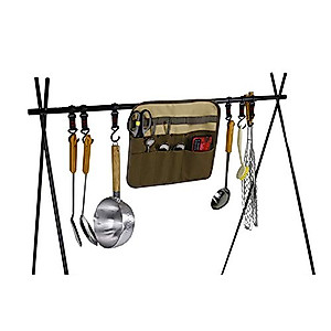 10 PACK Organizer Portable Multi Pocket Canvas Utensil Storage Holder Multi-Purpose Brush Roll Bag Travel Tool Roll Pouch for Camping Barbecue Flatware Hiking