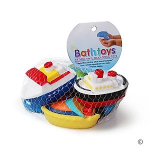 Bathtub Floating Bath Toys(6PCS),Baby Soft Bath Time Boat Toys,Bathtub Learning Water Toys and Bathroom Toys for Toddlers