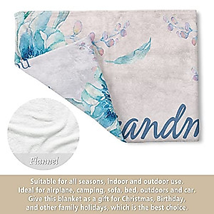 Afterprints Blanket Gifts for Grandma, Grandma Birthday Gifts, Mother‘s Day Gifts for Grandma from Granddaughter Grandchildren, We Love You Cozy Throw Blankets Present 50" x 60"