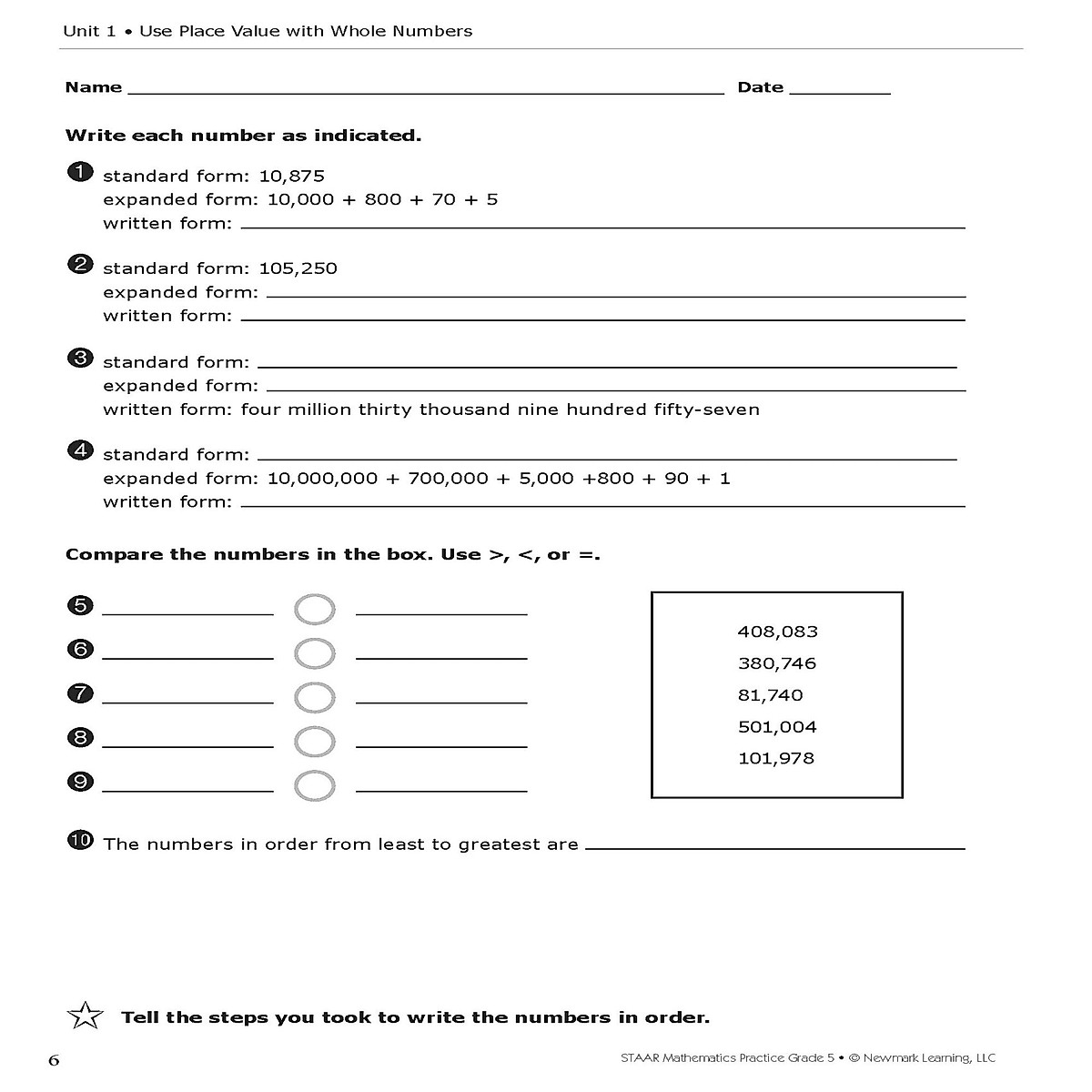 Staar Mathematics Practice Grade 5 II Teacher Resource