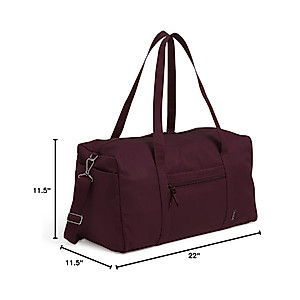 Vera Bradley Women's Large Travel Duffel Bag, Stained Glass Medallion-Recycled Cotton, One Size