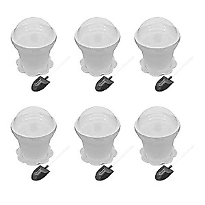 GANAZONO Mini Dessert Cups 20pcs Ice Cream Dessert Cup Flower Pot Cups Mousse Cake Cups Salad Cup Dessert Bowls Snack Bowls Container with Lids Spoons for Party Wedding White Mini Dessert Cup