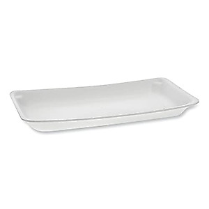 Pactiv Evergreen Supermarket Tray, 10P, 10.75 x 5.5 x 1.2, White, Foam, 400/Carton