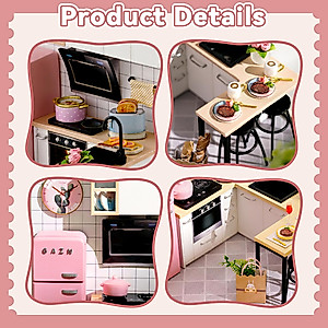 Flever Dollhouse Miniature DIY House Kit Creative Room with Furniture for Romantic Artwork Gift (Taste of Life)