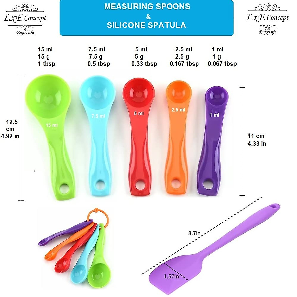 Silicone Butter Mold Set Purple - Holds 8 Tablespoons, 4oz Standard Butter Stick Size, Large Cavity Butter Maker, Non-Stick Butter Tray & spatula, measuring spoons, Ideal For Herb Butter, Brownie Cake