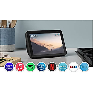 Echo Show 8 (2nd Gen, 2021 release) | HD smart display with Alexa and 13 MP camera | Charcoal