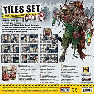 CMON Zombicide 2nd Edition Tiles Set - Enhance Your Board Game Experience! Cooperative Strategy Game with Tabletop Miniatures, Ages 14+, 1-6 Players, 1 Hour Playtime, Made by CMON