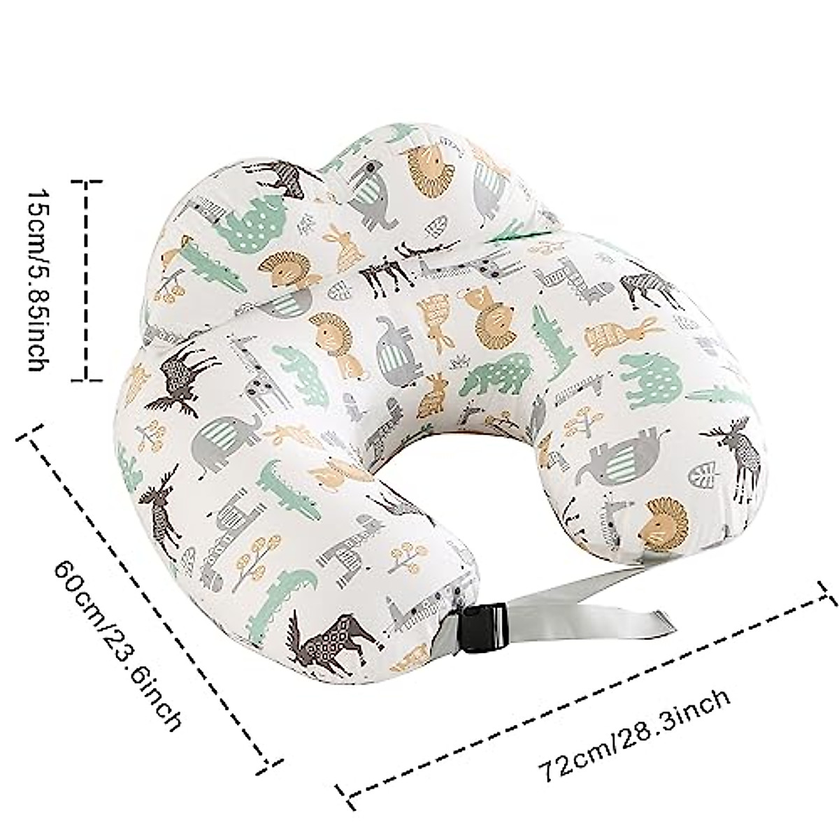 BATTOP Nursing Pillow for Breastfeeding,Bottle Feeding,Plus Size Breastfeeding Pillows with Adjustable Waist Strap Removable Cover,Extra Pillow on Top for More Support for Mom Baby