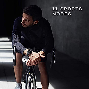 Amazfit Zepp E Circle Men's Smart Watch for Android Phone iPhone Health Fitness Tracker, 5 ATM Waterproof, Always On Display, Heart Rate, Blood Oxygen, Sleep, Stress Monitoring, Polar Night Black