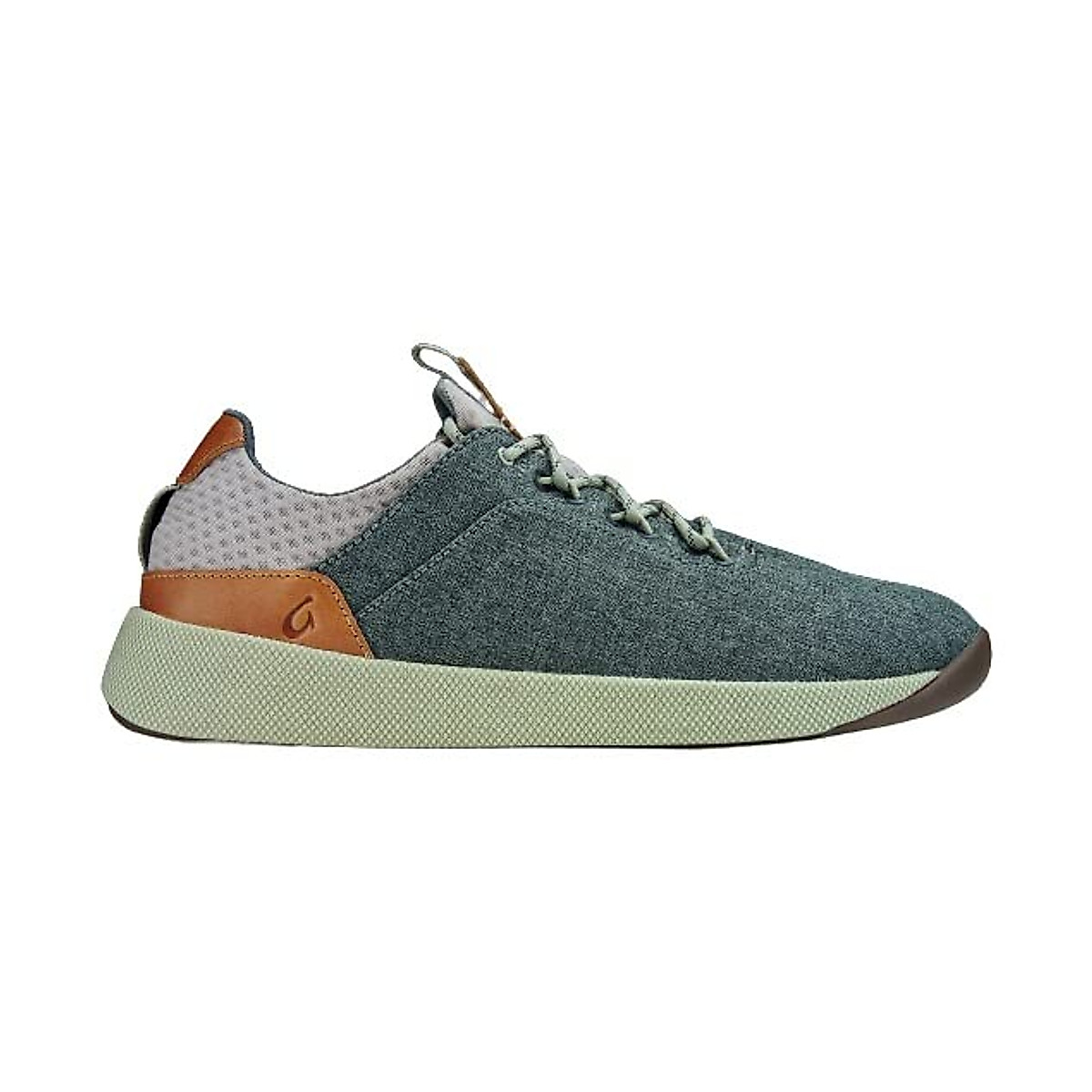 OLUKAI Nanea Li Men's Sneaker Shoes, Weather-Resistant & Breathable Canvas, Comfort Fit & Wet Grip Rubber Soles, Banyan/Mineral, 10.5