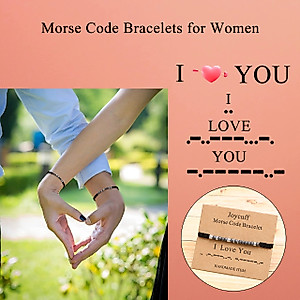 JoycuFF Just Dance Morse Code Bracelets for Inspirational Motivational Dancer Gifts for Women Birthday Mother's Day Christmas Courage Wrap Strand Bracelet for Her Jewelry