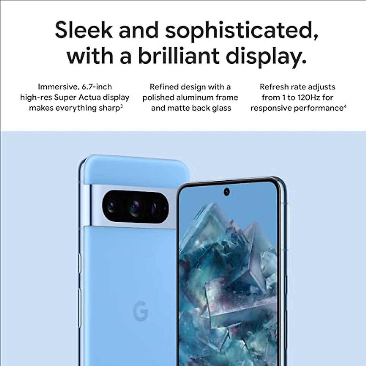 Google Pixel 8 Pro - Unlocked Android Smartphone with Telephoto Lens and Super Actua Display - 24-Hour Battery - Obsidian - 128 GB