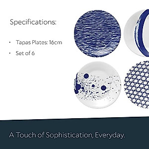 Royal Doulton Pacific Mixed Patterns Tapas Plates Set of 6