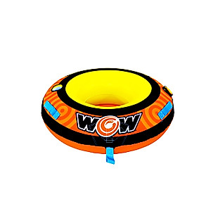 WOW Sports - Lil' Skipper Inflatable Towable Tube - 1 Rider - Perfect For Kids & Adults - Soft Top - Boating Accessory