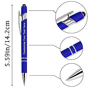 Qingxily Up to 300 Pcs Custom Pens Bulk,Personalized Pens with Free Engraving,Customized Stylus Ballpoint Pens with Your Name,Text,Message for Business,Graduation,Anniversaries-Colorful Pens 300 Packs