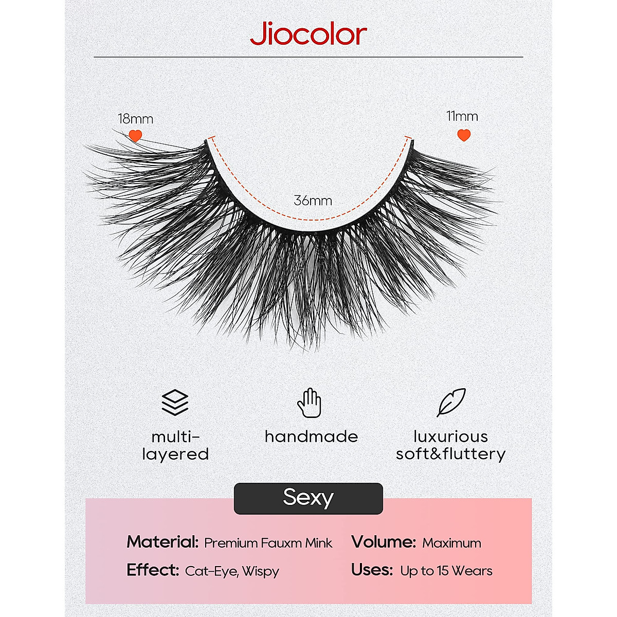 Natural Lashes Fluffy False Lashes That Look Like Extensions 3D Faux Mink Eyelashes 7 Pairs Cat Eye Fake Lashes Pack X23 Sexy False Eyelashes