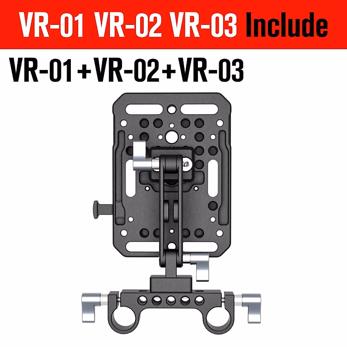 ZGCINE VR-01 VR-02 VR-03 V Mount Battery Plate W/Rod Clamp Standard V Lock Battery Plate Adapter with Automatic Lock Protection VR-03