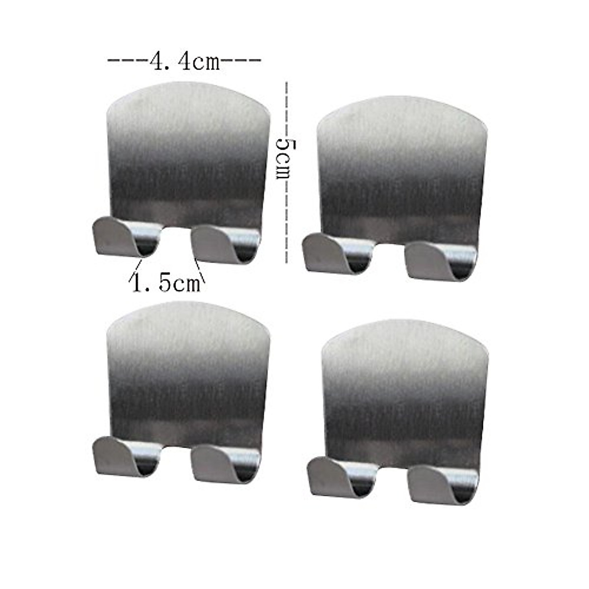 RFORPLY Set of 4 Stainless Steel Multi Purpose Sticking Hook ,Shaving Razor,Plug Hook,Towel Hook