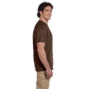 Fruit of the Loom Men's Short Sleeve Crew Tee, Medium - Chocolate