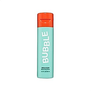 Bubble Skincare Break Even Balancing Face Toner - Gentle Exfoliating Toner & Pore Minimizer for Normal to Oily Skin Types - Skin Care Formulated with Green Tea Extract and Niacinamide (100ml)