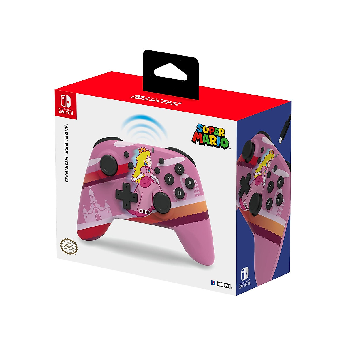 HORI Wireless HORIPAD (Peach) Pro Controller for Nintendo Switch - Officially Licensed By Nintendo