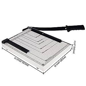 Yescom Paper Cutter Guillotine Trimmer 15" Cut Length 12 Sheet Photo Cardstock Cutting Machine