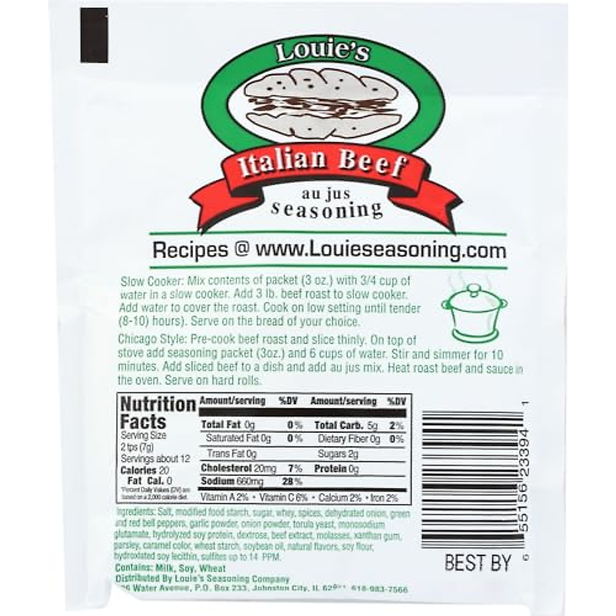 Louie's Italian Beef Seasoning, 3 oz, 3 pk