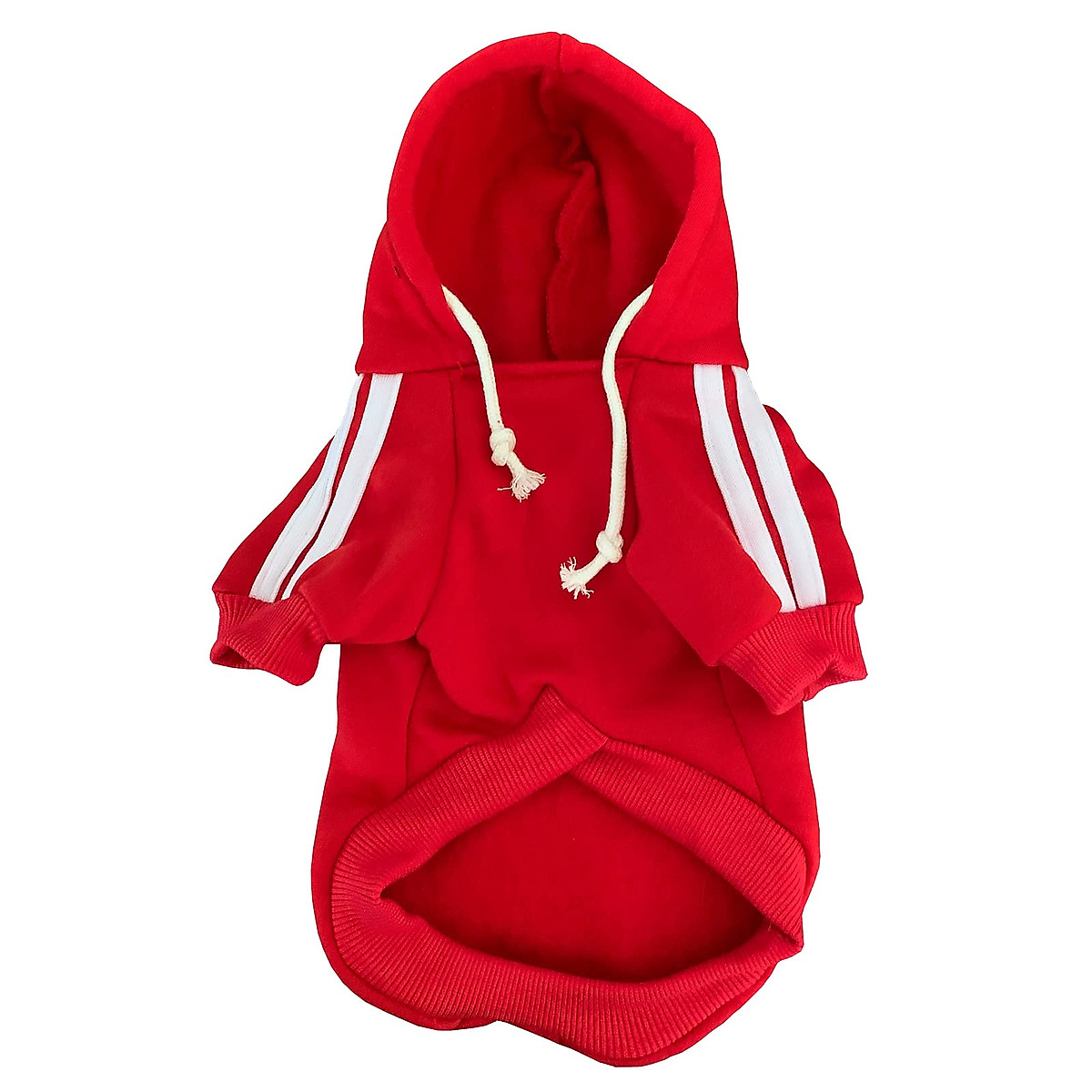 Izefia Dog Hoodie Dog Hoodies Clothes Apparel Fleece Dog Sweater Winter Sweatshirt Warm Cotton Loop Basic Dog Hoodie for Small Dog Puppy Cat Red XL