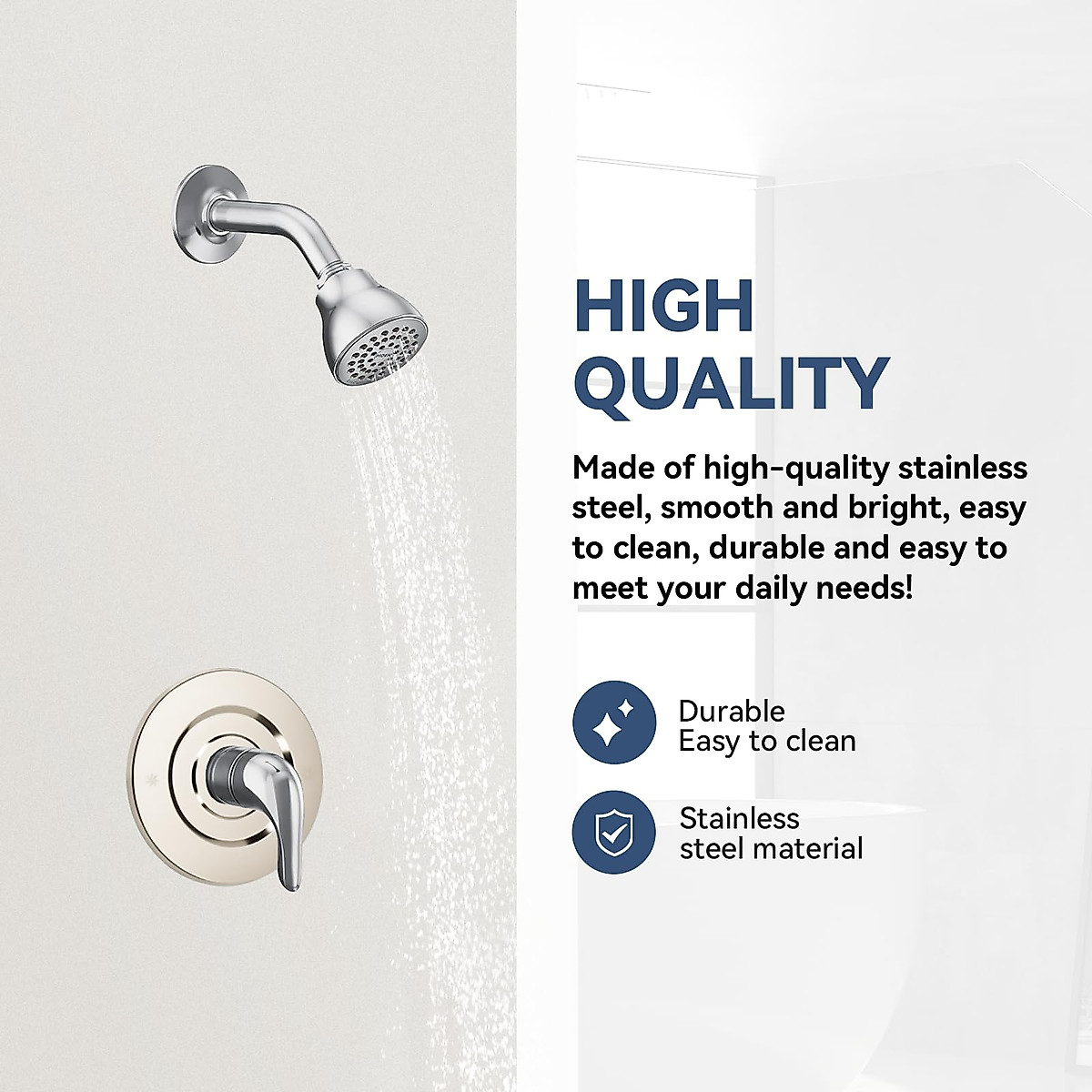 BROQIXIN 16090 Escutcheon Replacement for Moen Chateau Collection,Compatible with One-Handle Tub and Shower Faucets, Brushed Nickel