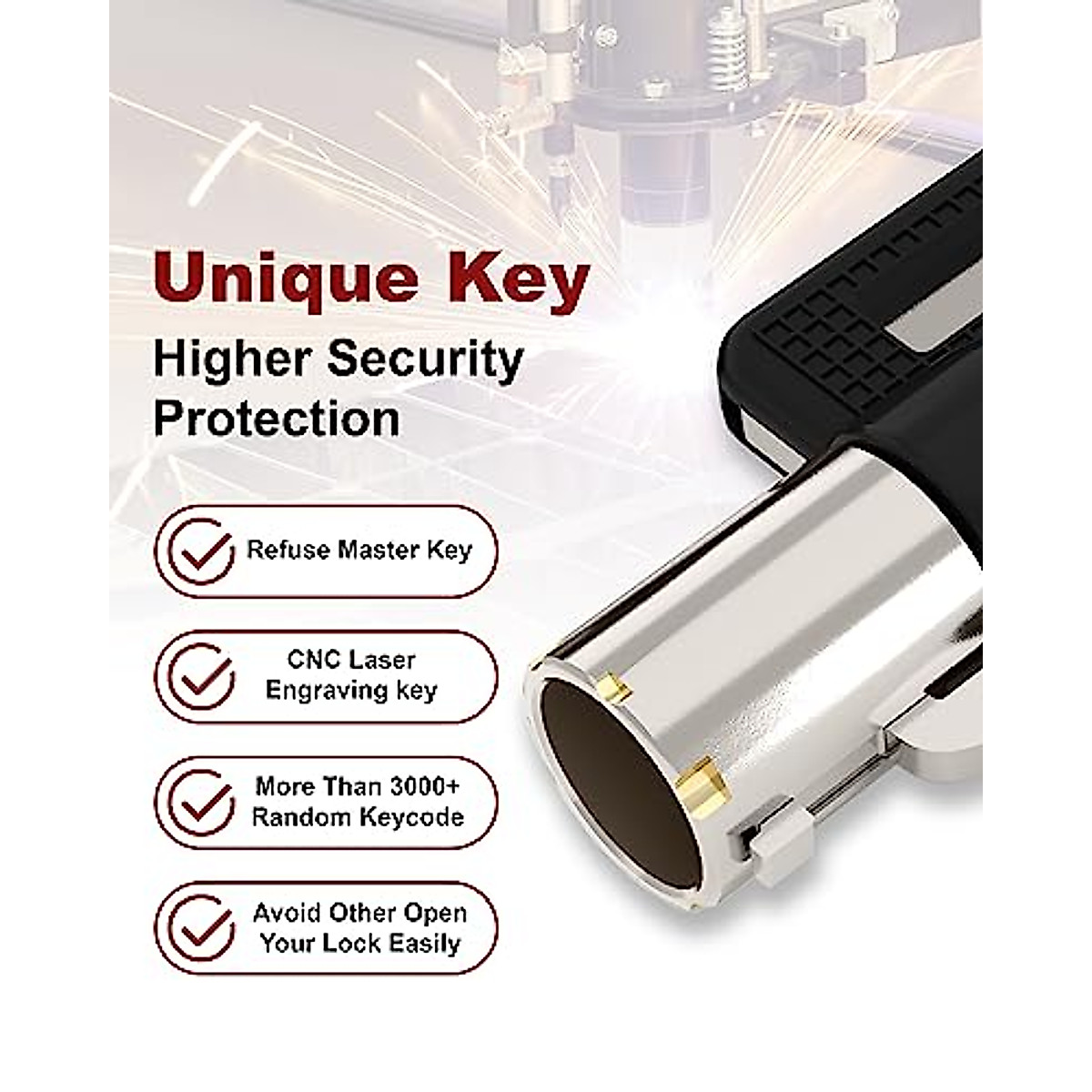 Naissian Universal Vending Machine Lock with Keys Aliked,Tubular Cylinder Lock Compatible for Pepsi,Coke Machine, Snack Machine Coffee Maker, 32MM，Pack of 6, 10 Keys Aliked