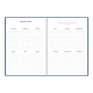 Letts of London Inspire Weekly/Monthly Planner, 12 Months, January to December, 2024, A5 Size, 8.25" x 5.875", Multilingual, Blue (C082020-24)