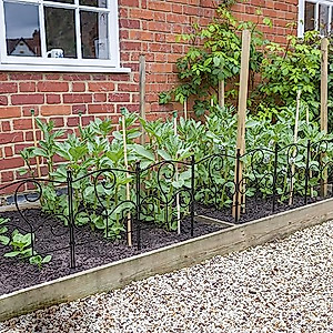 Decorative Garden Fence 10 Panels, Rustproof Outdoor Landscape Metal Border Edging Fencing Flower Animal Dogs Barrier Section Panel Decor