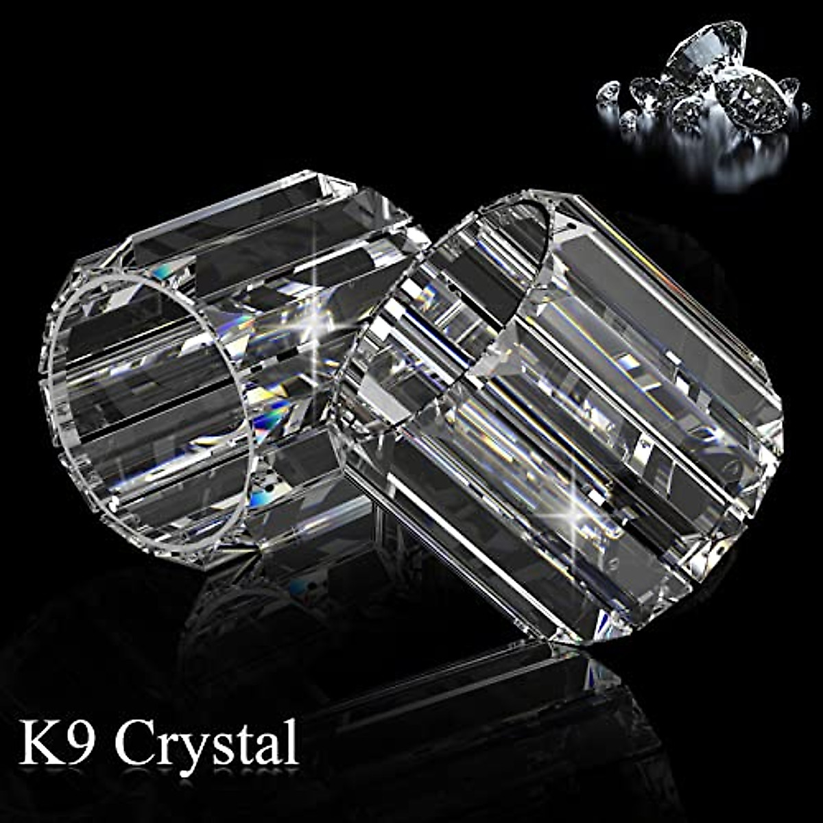 Ralbay Crystal Chrome Floor Lamp, 2-Light Modern Crystal Floor Lamp, Crystal Chrome Tall Lamp Tree Glam Floor Lamp for Living Room Bedroom (Bulb Excluded)