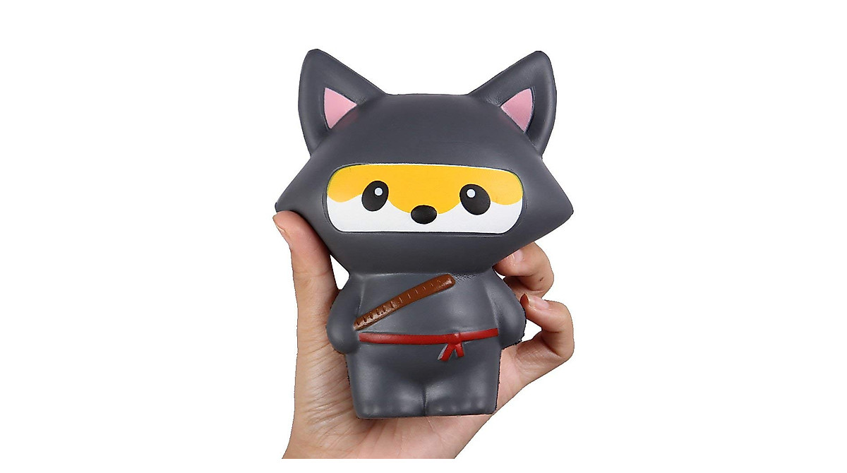 Anboor 5.3 Inch Squishies Ninja Fox Stress Relief Toy