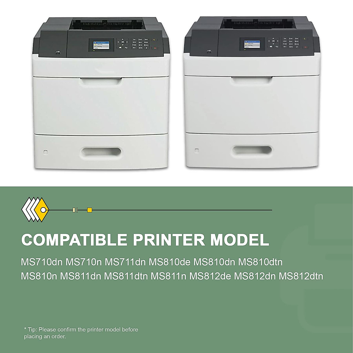 52D1H00 Extra High Yield Black Toner Cartridge - UOTY Compatible 1 Pack 52D1H00 Toner Replacement for Lexmark MS810dtn MS810n MS811dn MS811dtn MS811n MS812de MS812dn MS812dtn Printer