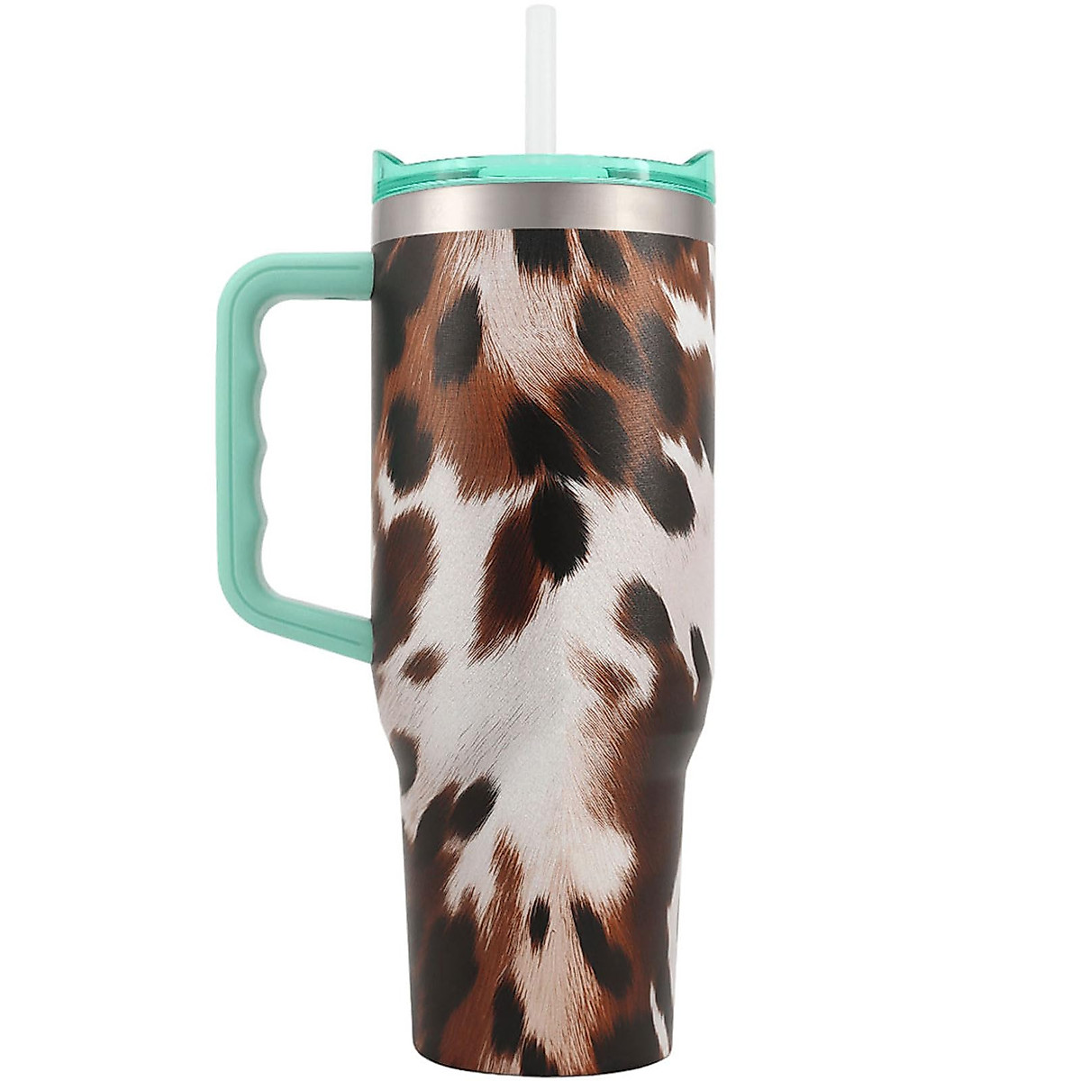 Yukon Outfitters Fit Forty 40oz Double Wall Vacuum Insulated Stainless Steel Tumbler with Reusable Straw & Ergonomic Handle | For Hot or Cold Beverage, Buckle Bunny