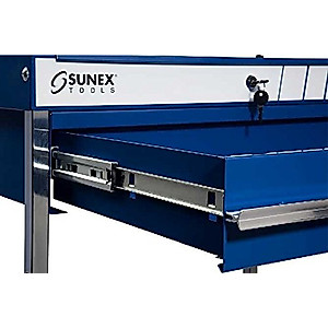 Sunex 8013ABL Sunex 8013ABL Service Cart with Locking Top and Drawer, Blue