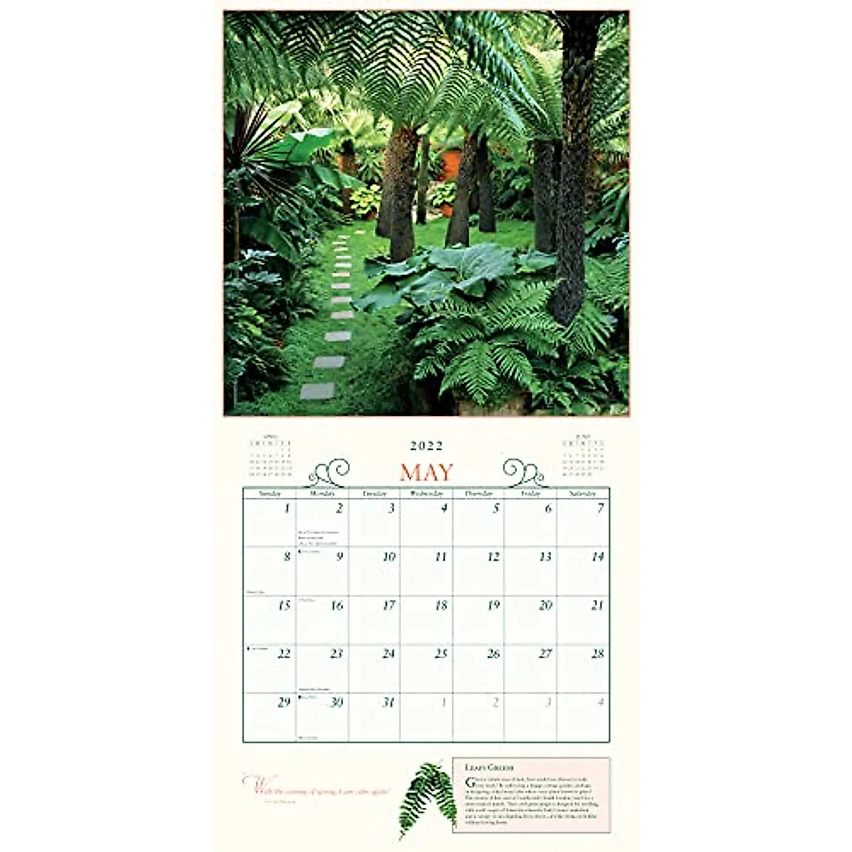 Secret Garden Wall Calendar 2022: A year of photographs that transport you to a garden sanctuary.