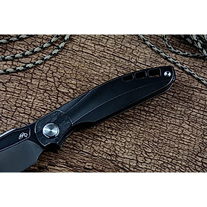 twosun TWOSUN Sidewinder Gift Pocket Knife D2 Satin Blade Blacken Titanium Handle TS341