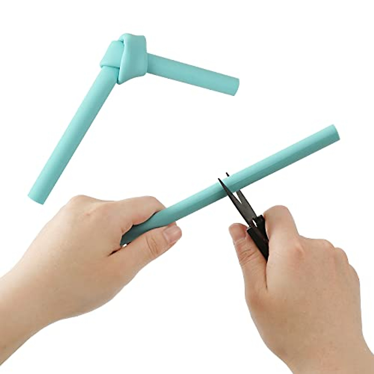 8Pcs Reusable Silicone Straws, Long Smoothie Drinking Straws with Cleaning Brushes for 20oz 30oz Tumblers, Milkshakes, Bubble Tea