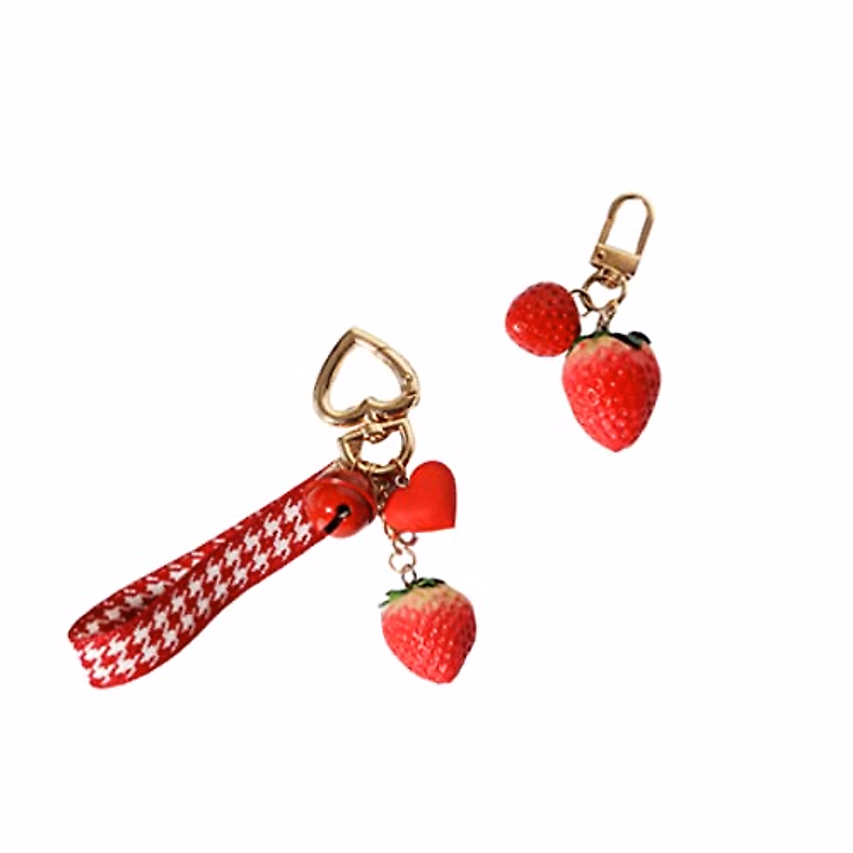 PRETYZOOM Strawberry Design Key Ring Bag Pendant Key Holder Hanging Ornament